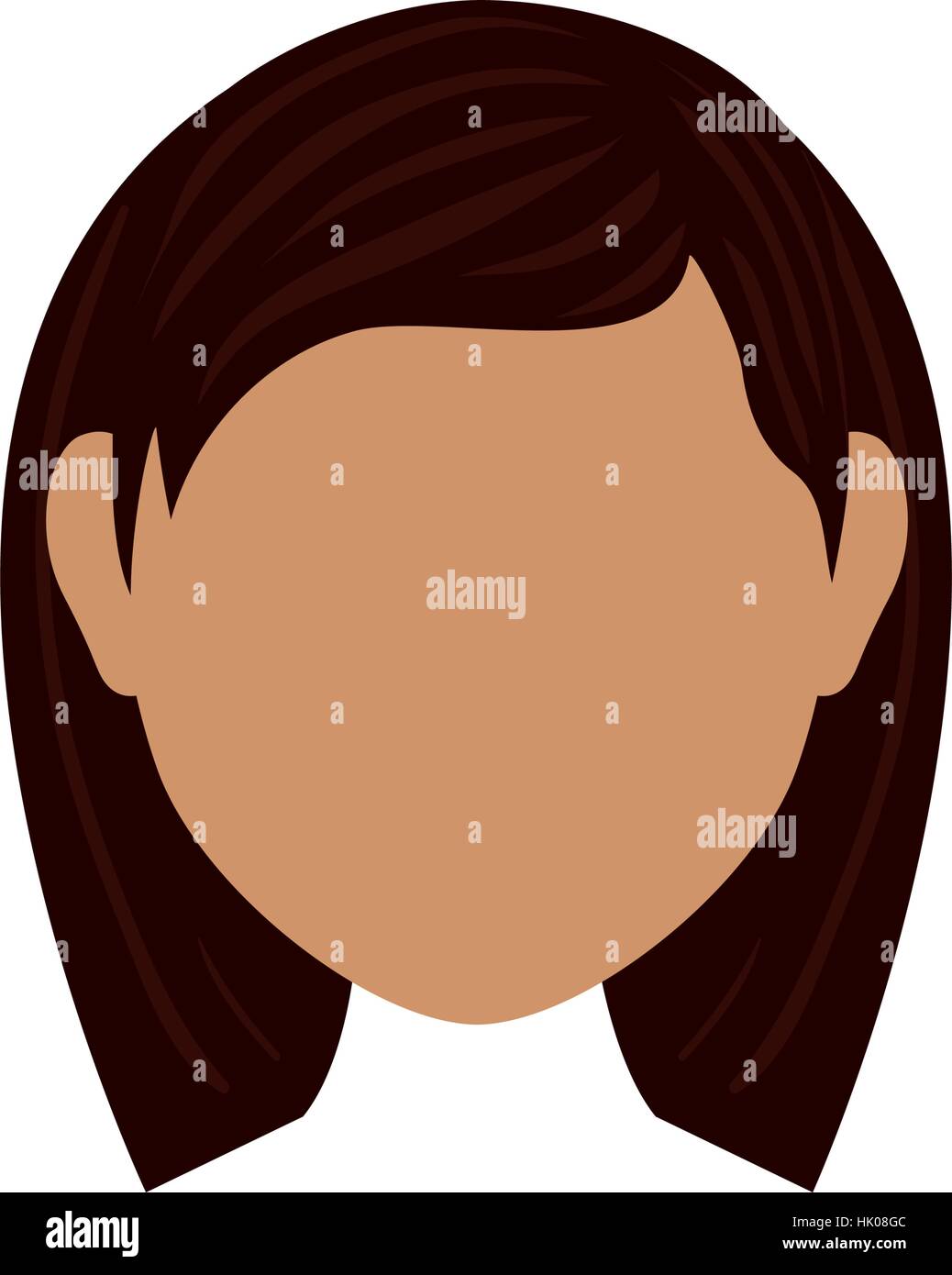 Woman faceless head icon vector illustration graphic design Stock ...