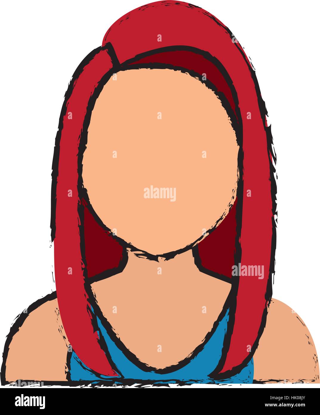 Woman faceless profile icon vector illustration graphic design Stock ...