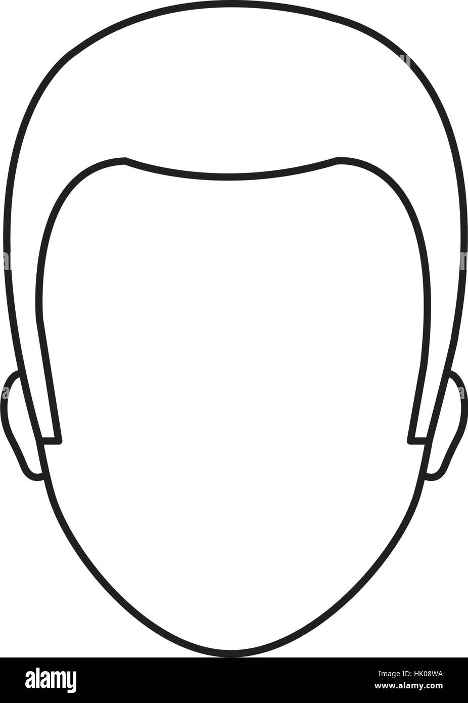 Man faceless head icon vector illustration graphic design Stock Vector ...