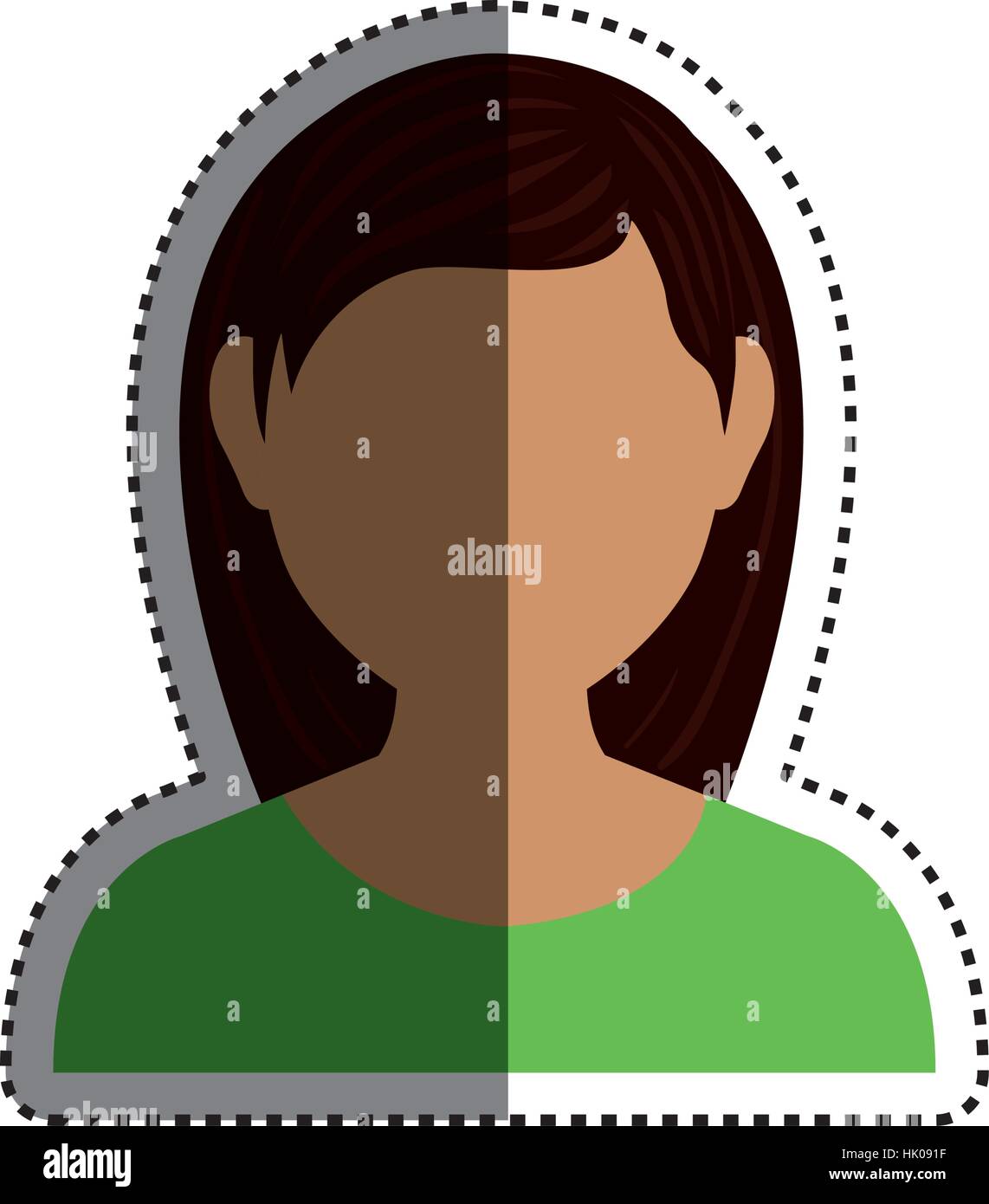 Woman faceless head icon vector illustration graphic design Stock ...
