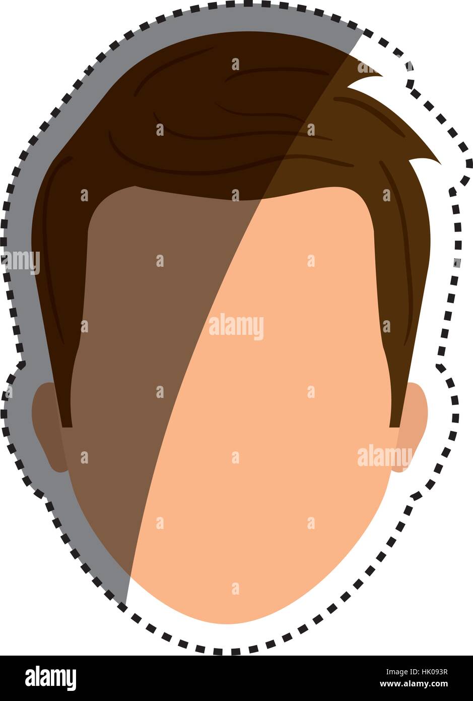 Man faceless head icon vector illustration graphic design Stock Vector ...