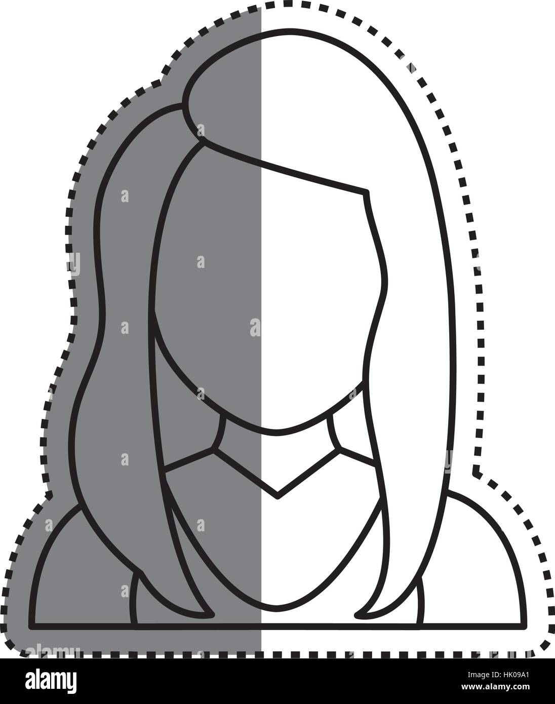 Woman faceless head icon vector illustration graphic design Stock ...