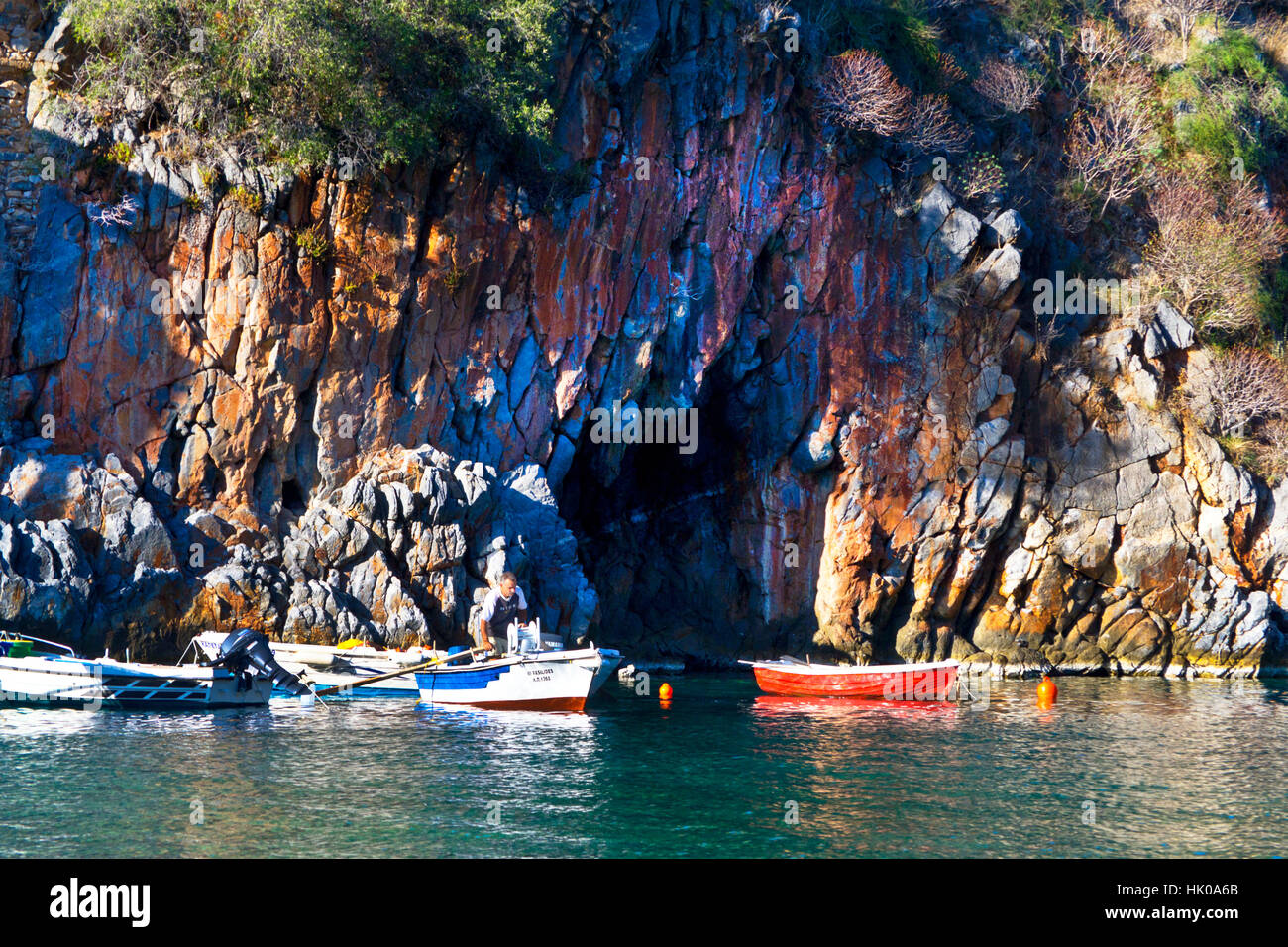 europe, greece, peloponnese, mani, alipa, beach Stock Photo - Alamy