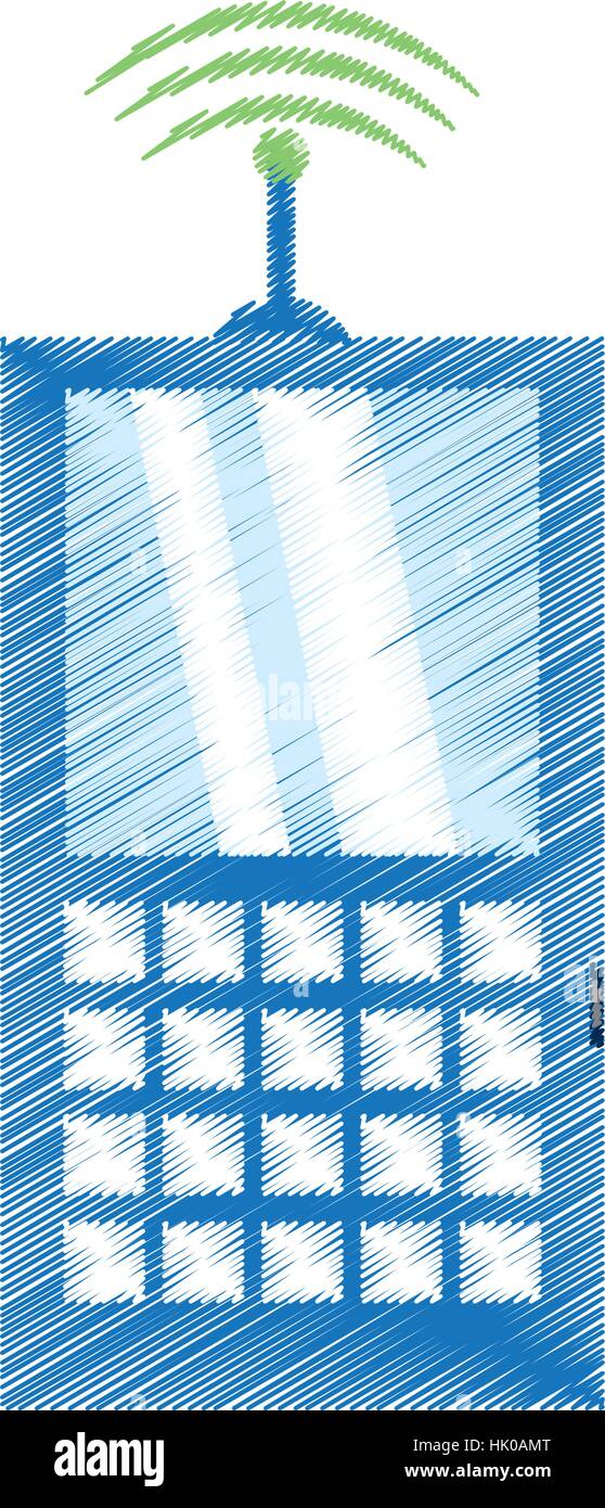 drawing cellphone mobile smart communication connected vector ...