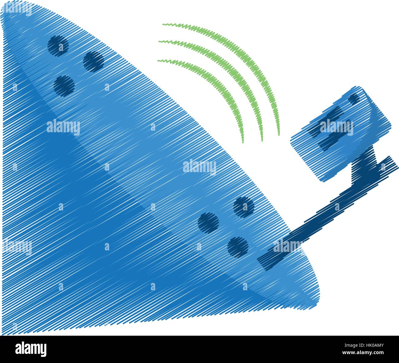 drawing antenna dish radar technology icon vector illustration eps 10 ...