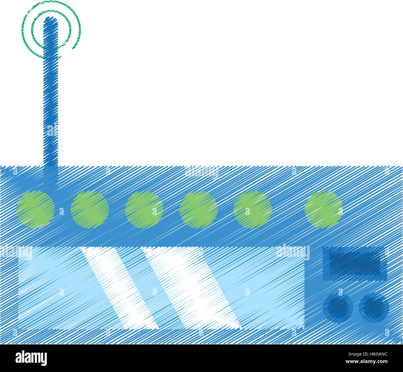 drawing router internet connection modem vector illustration eps 10 ...