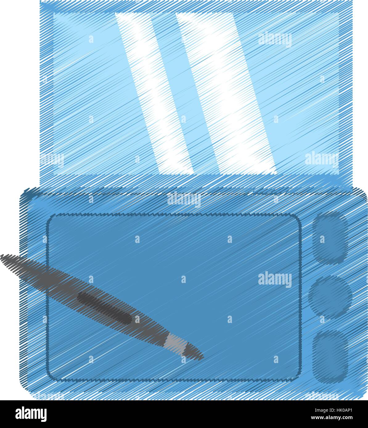 drawing smartphone technology pen digital vector illustration eps 10 ...