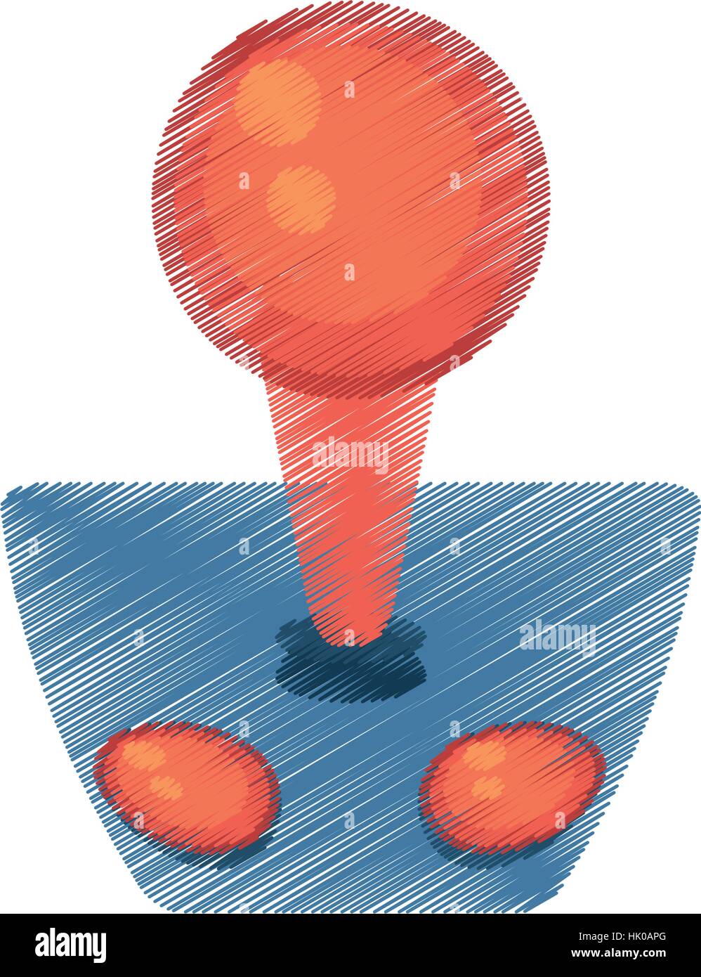 drawing joystick controller retro game vector illustration eps 10 Stock ...