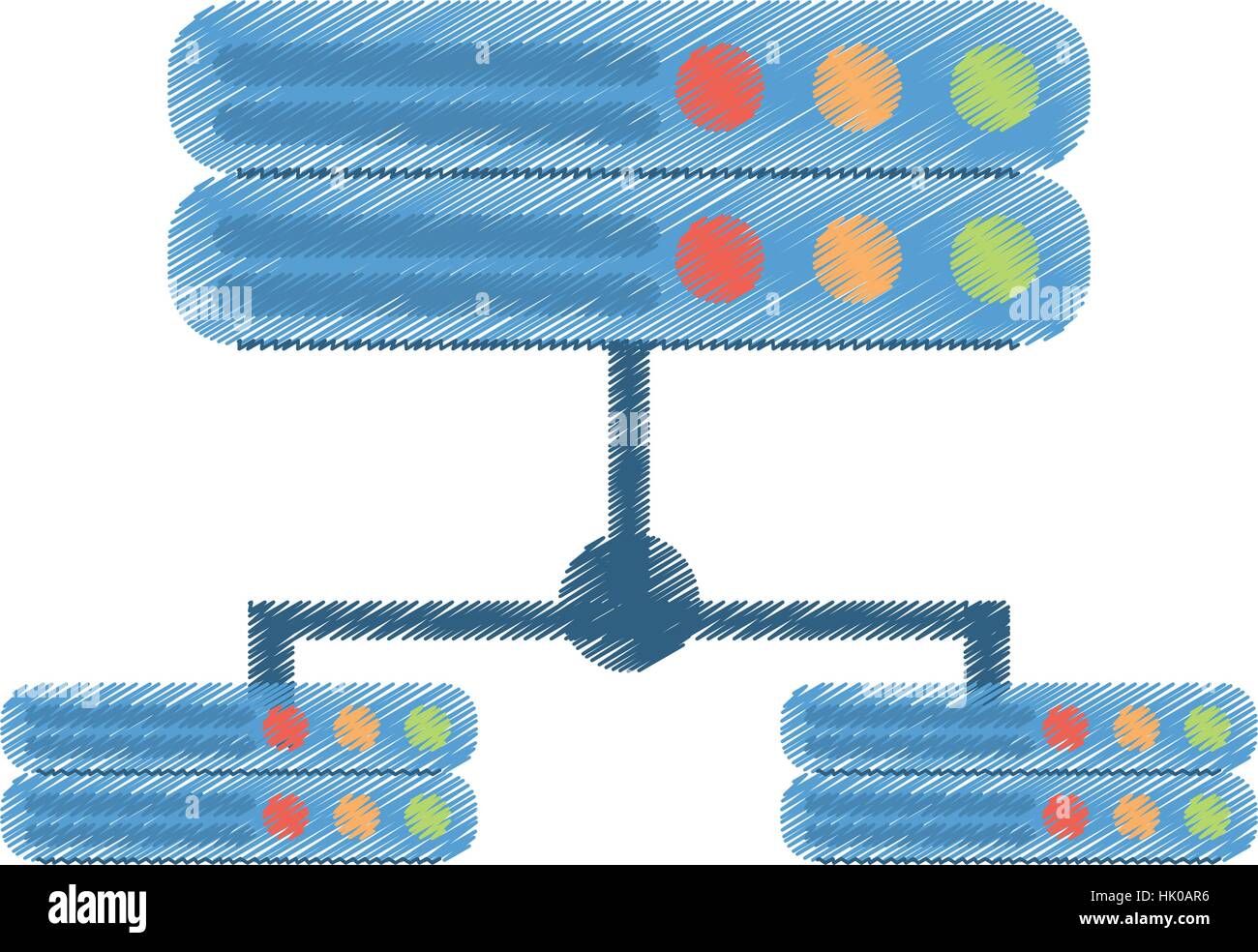 drawing data server computer storage system vector illustration eps 10 ...