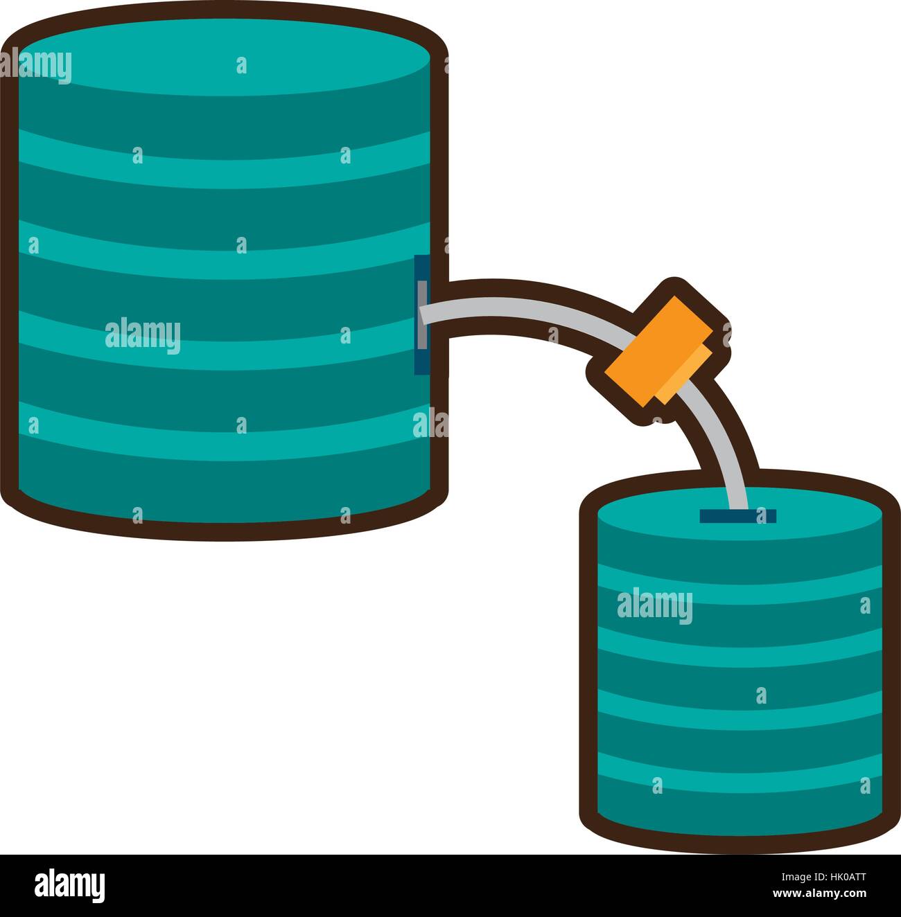 cartoon data center information digital connection vector illustration ...