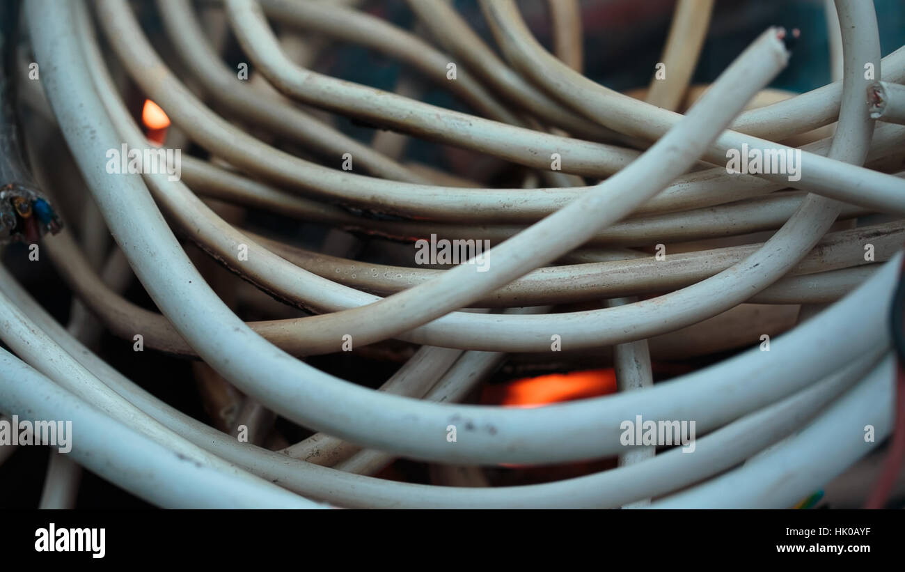 Firing wire in fire Stock Photo - Alamy