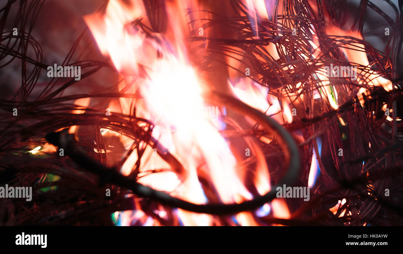 Firing wire in fire Stock Photo - Alamy