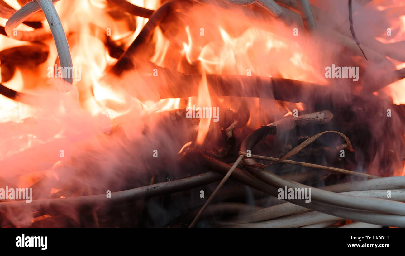 Firing wire in fire Stock Photo - Alamy