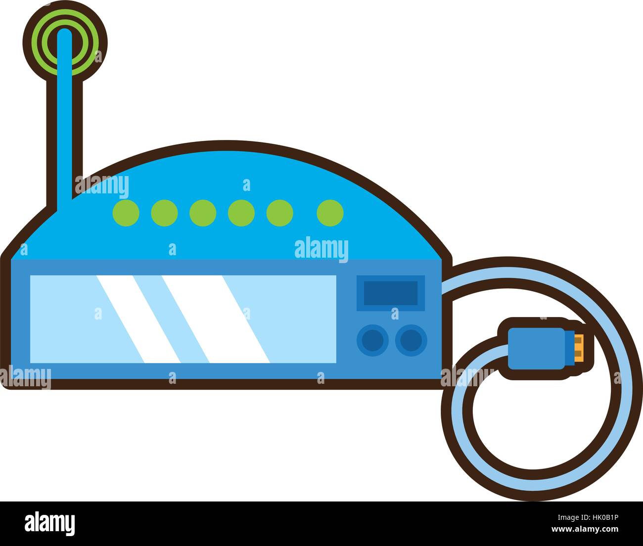 cartoon router internet connection modem vector illustration eps 10 ...