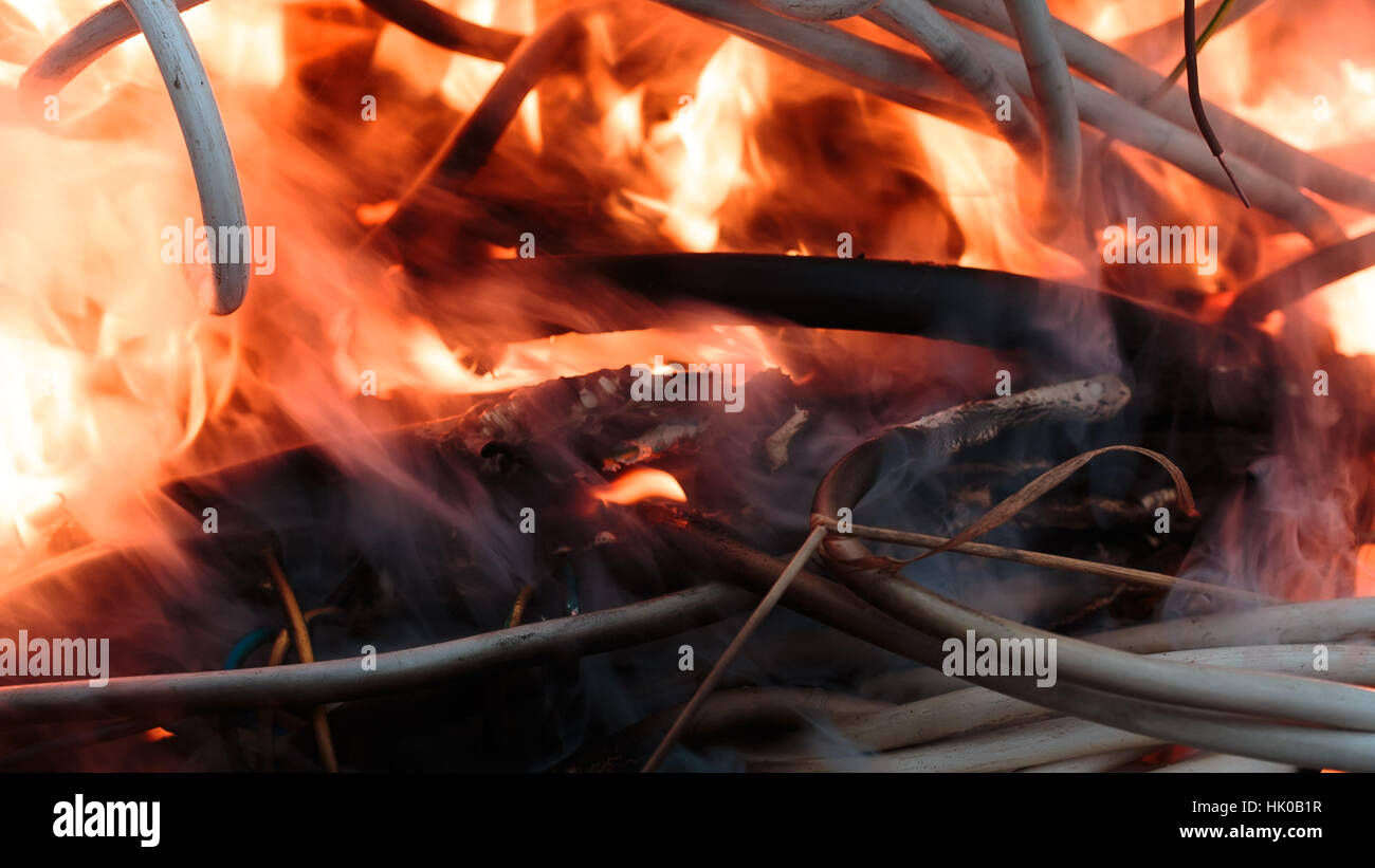 Firing wire in fire Stock Photo - Alamy