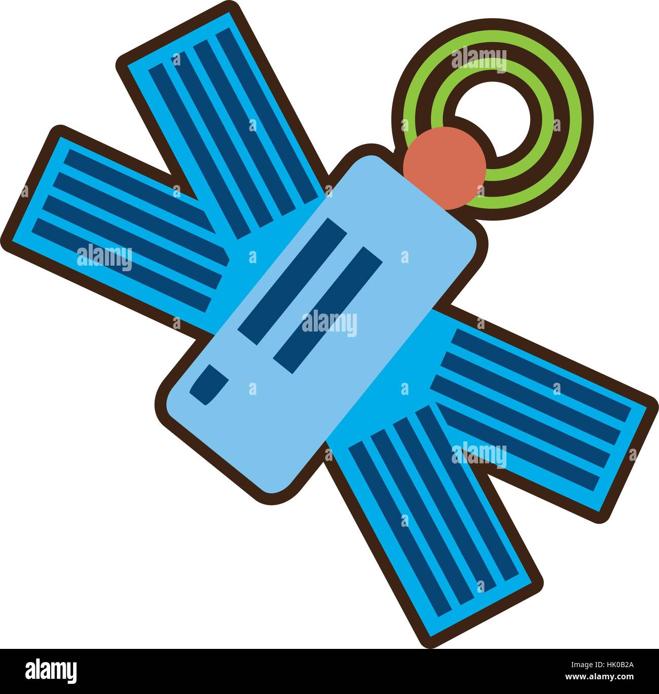 cartoon satellite antenna communication global wireless vector illustration eps 10 Stock Vector ...