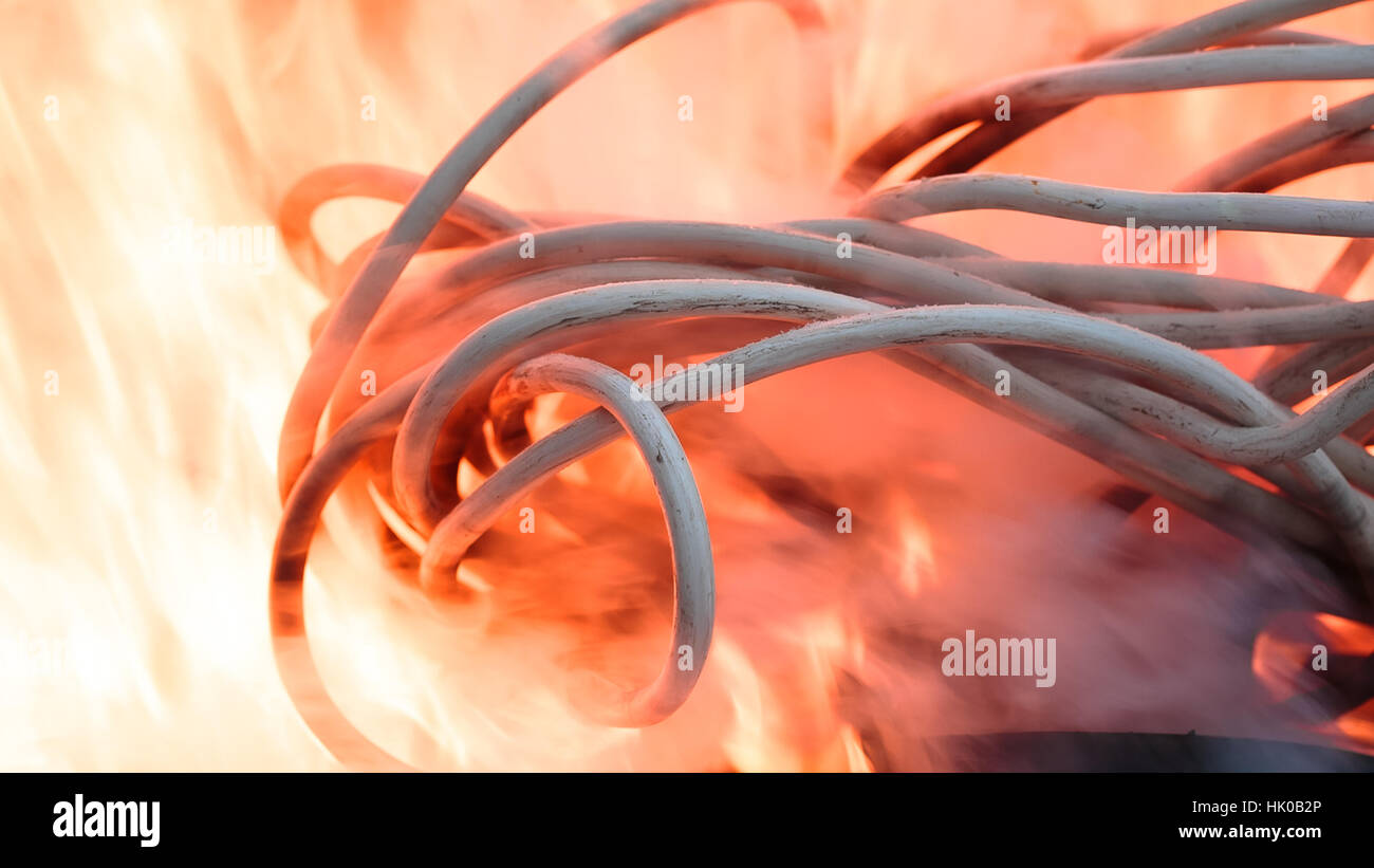 Firing wire in fire Stock Photo - Alamy