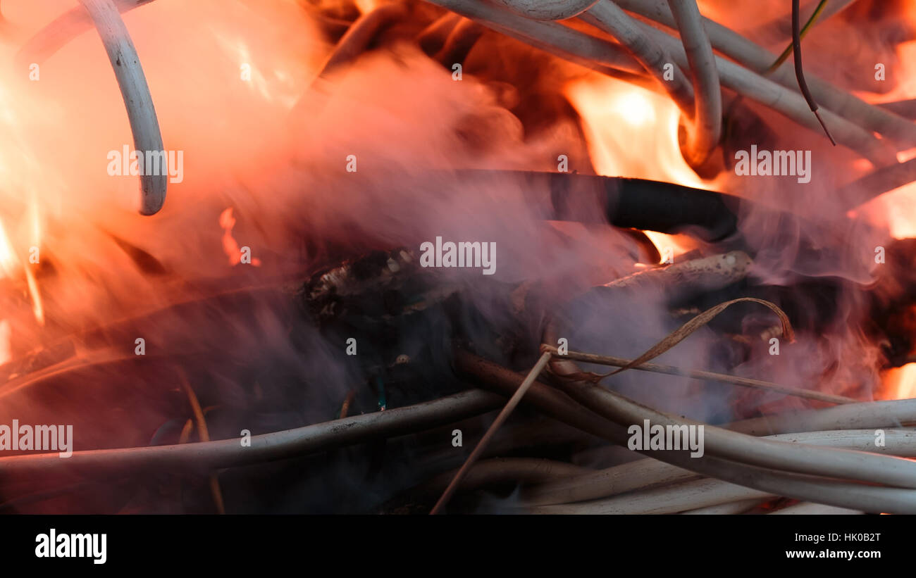 Firing wire in fire Stock Photo - Alamy
