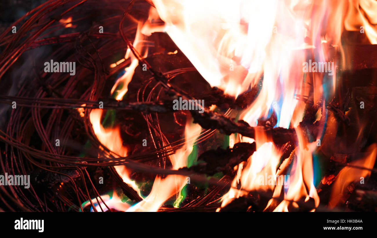 Firing wire in fire Stock Photo - Alamy