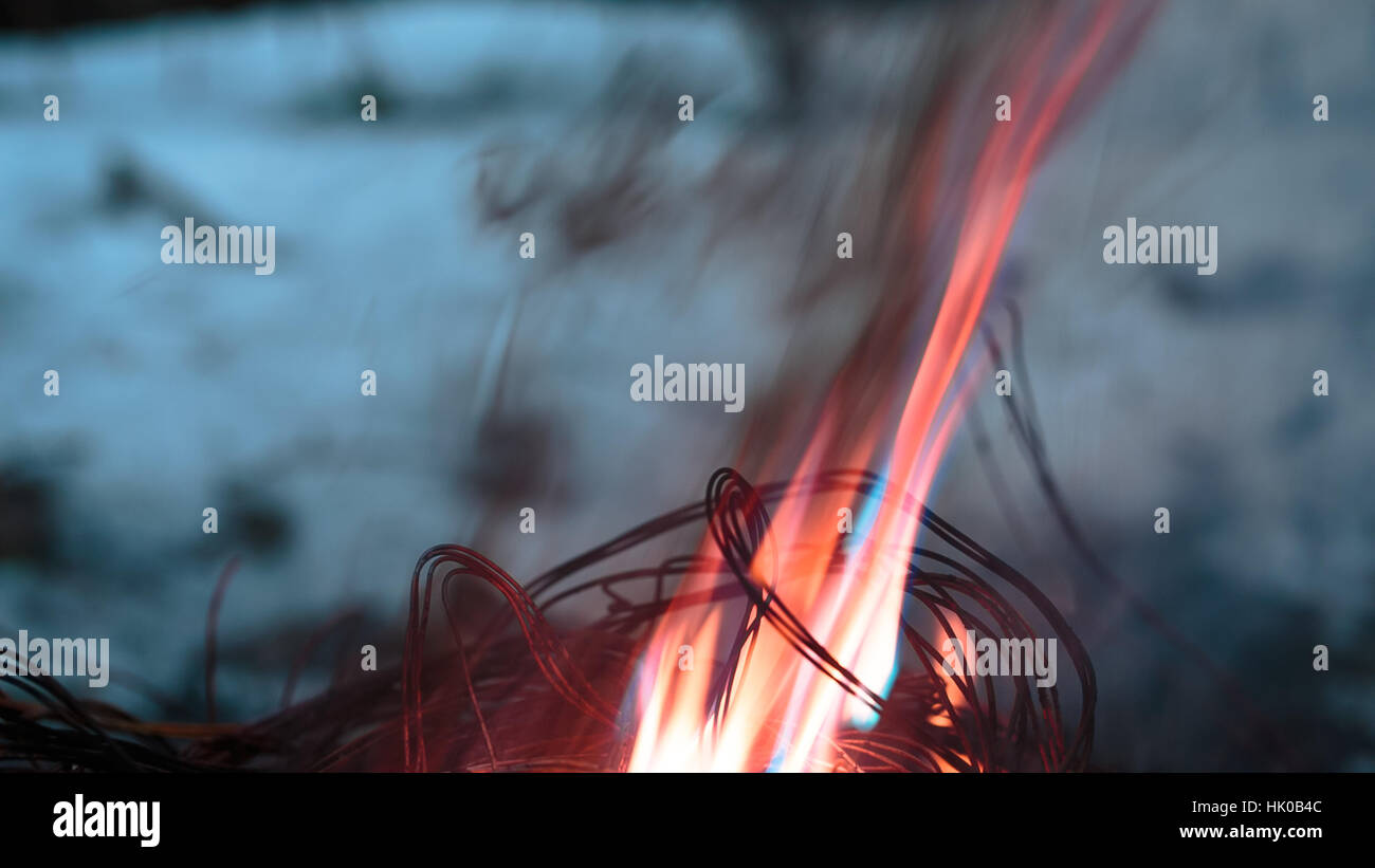 Firing wire in fire Stock Photo - Alamy