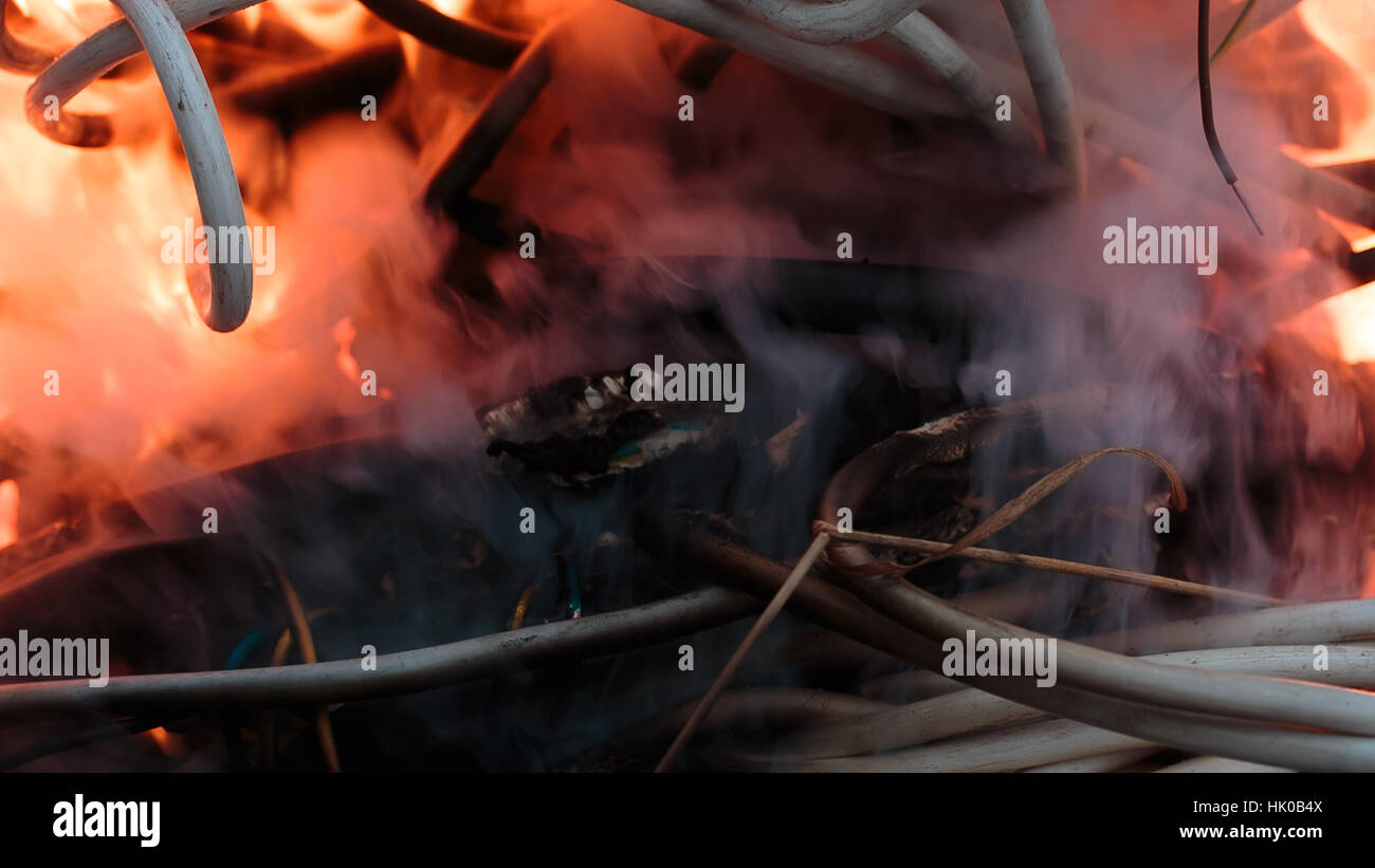 Firing wire in fire Stock Photo - Alamy