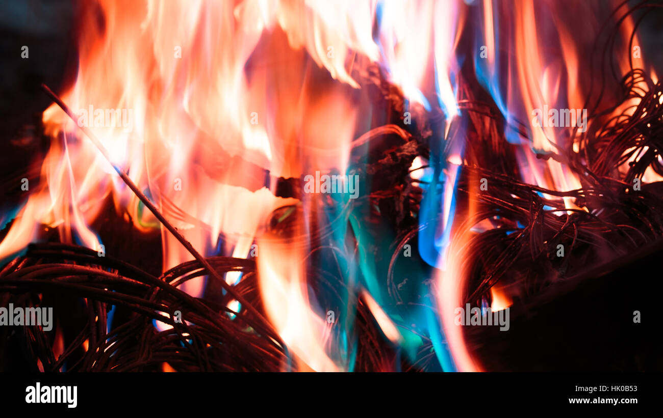 Firing wire in fire Stock Photo - Alamy