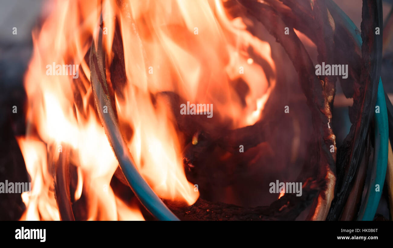 Firing wire in fire Stock Photo - Alamy