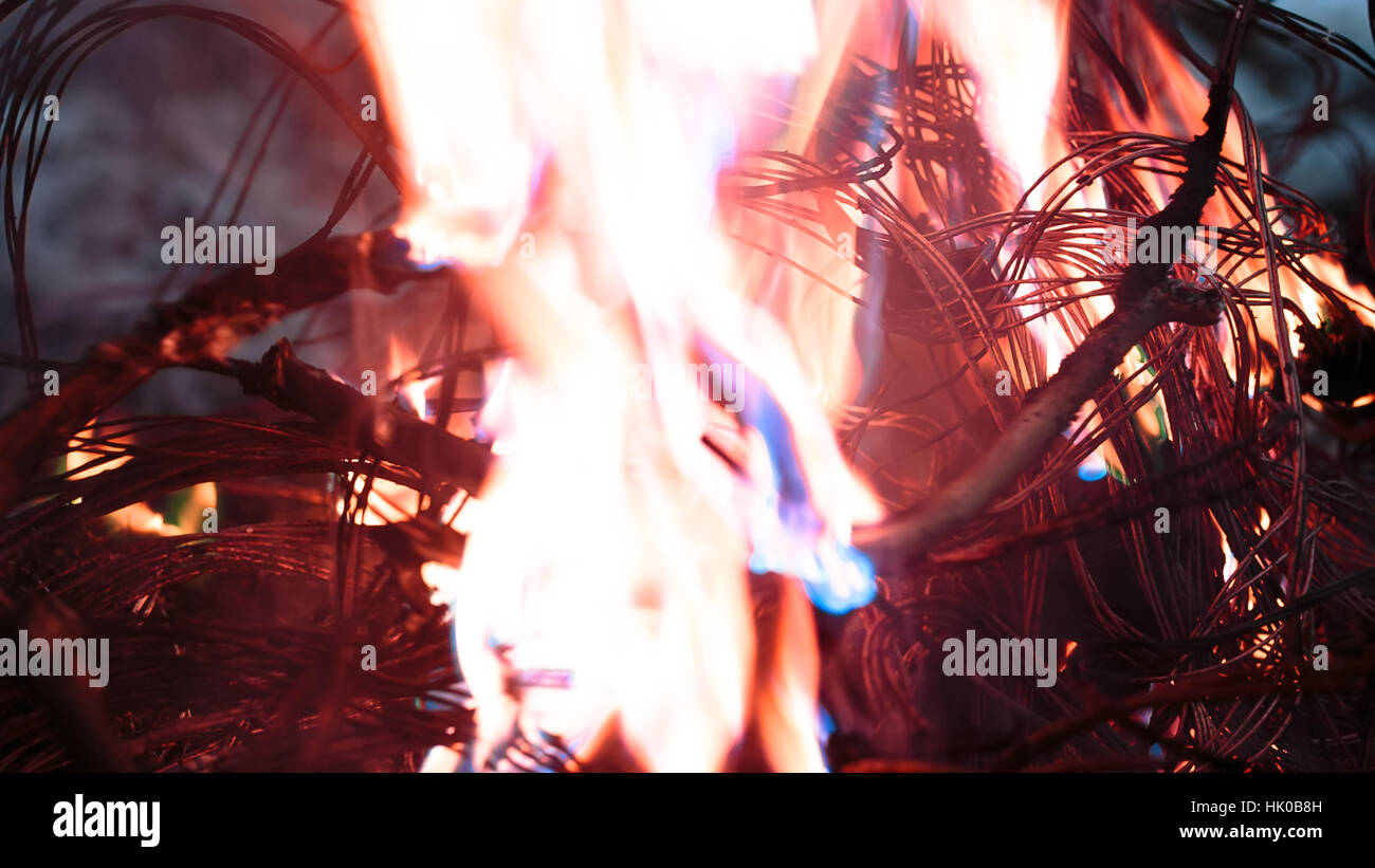 Firing wire in fire Stock Photo - Alamy