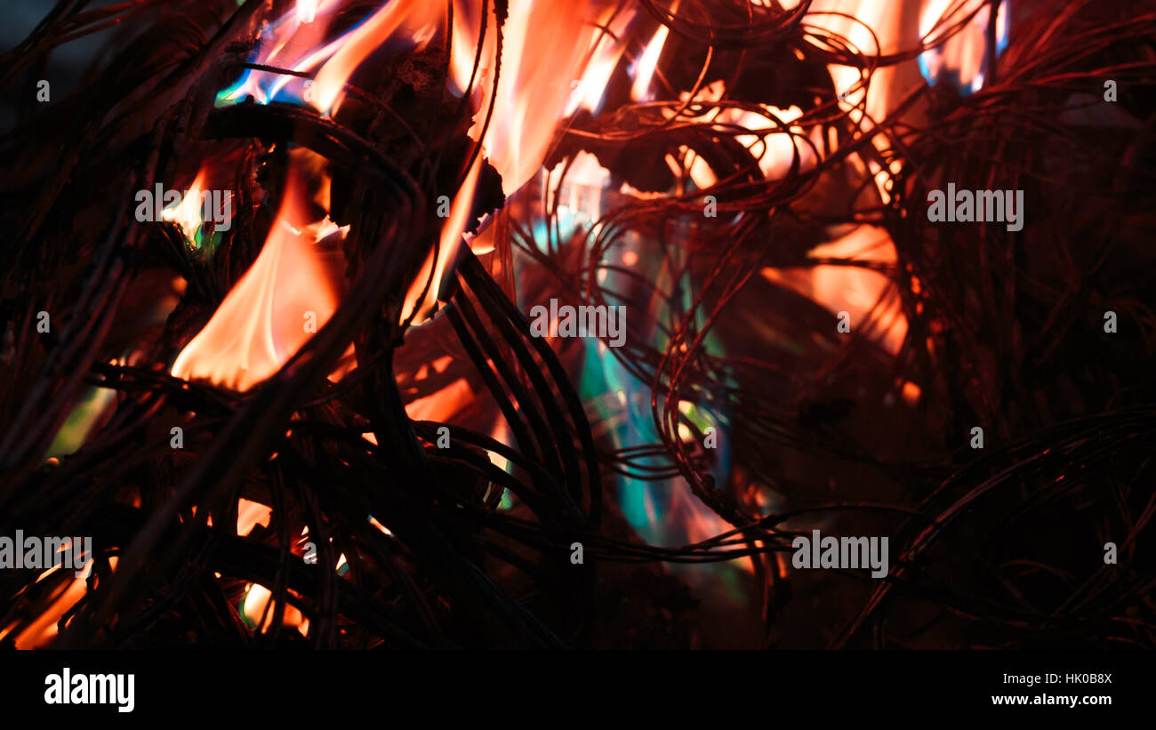 Firing wire in fire Stock Photo - Alamy