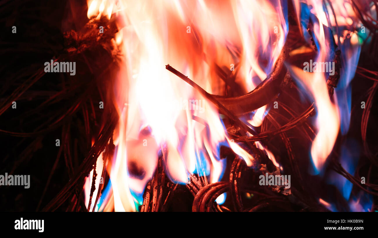 Firing wire in fire Stock Photo - Alamy