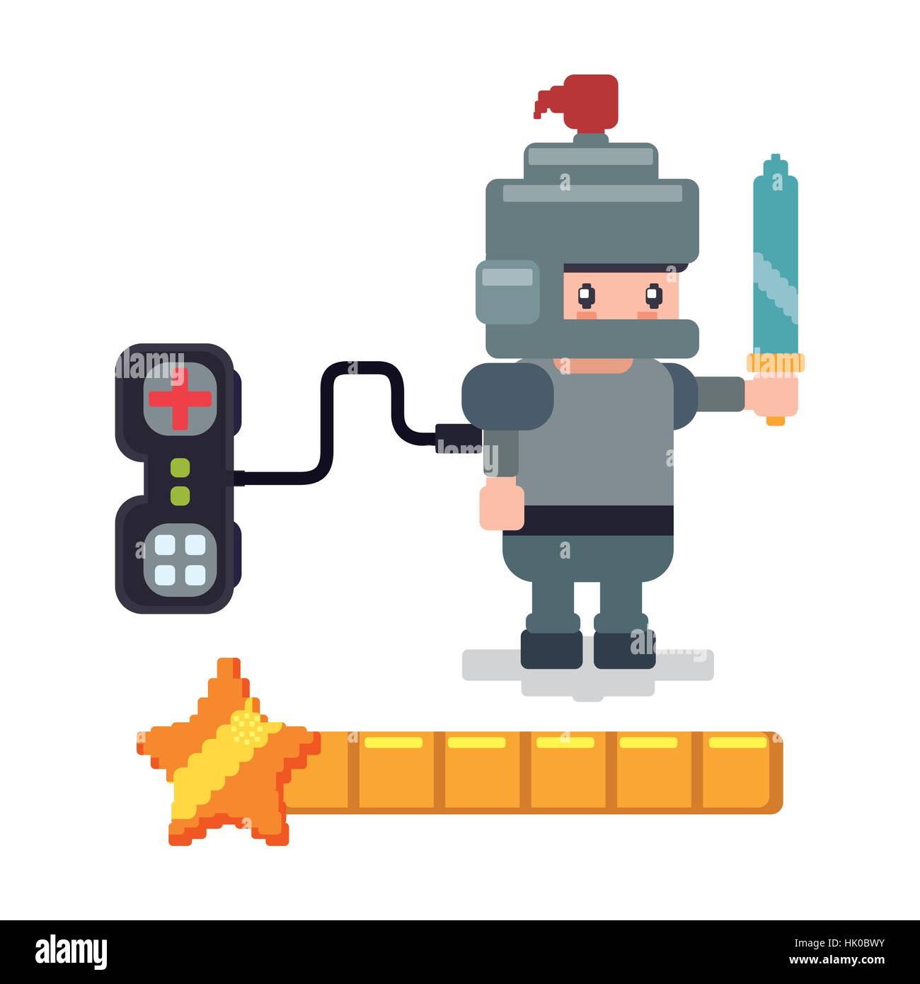 avatar knight controller gamepad favorite vector illustration eps 10 ...