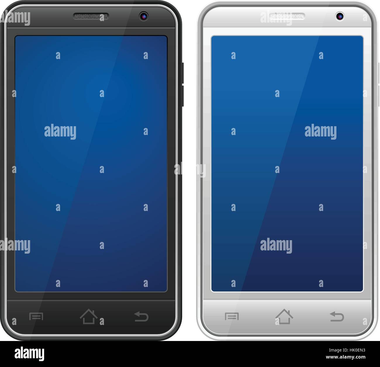 Smart phone set on a white background Stock Vector Image & Art - Alamy