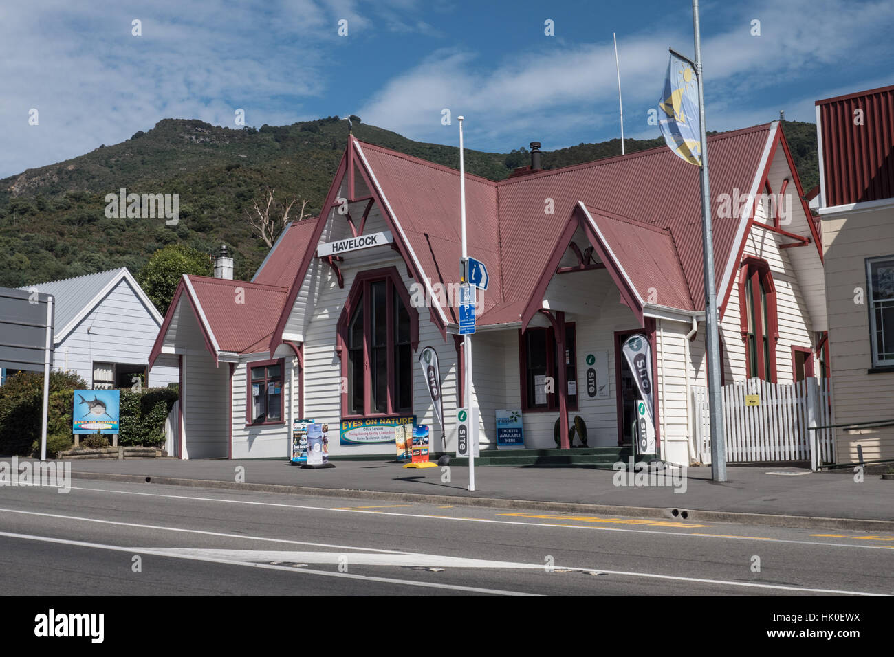 Tourist isite office, Havelock, South Island, New Zealand Stock Photo ...