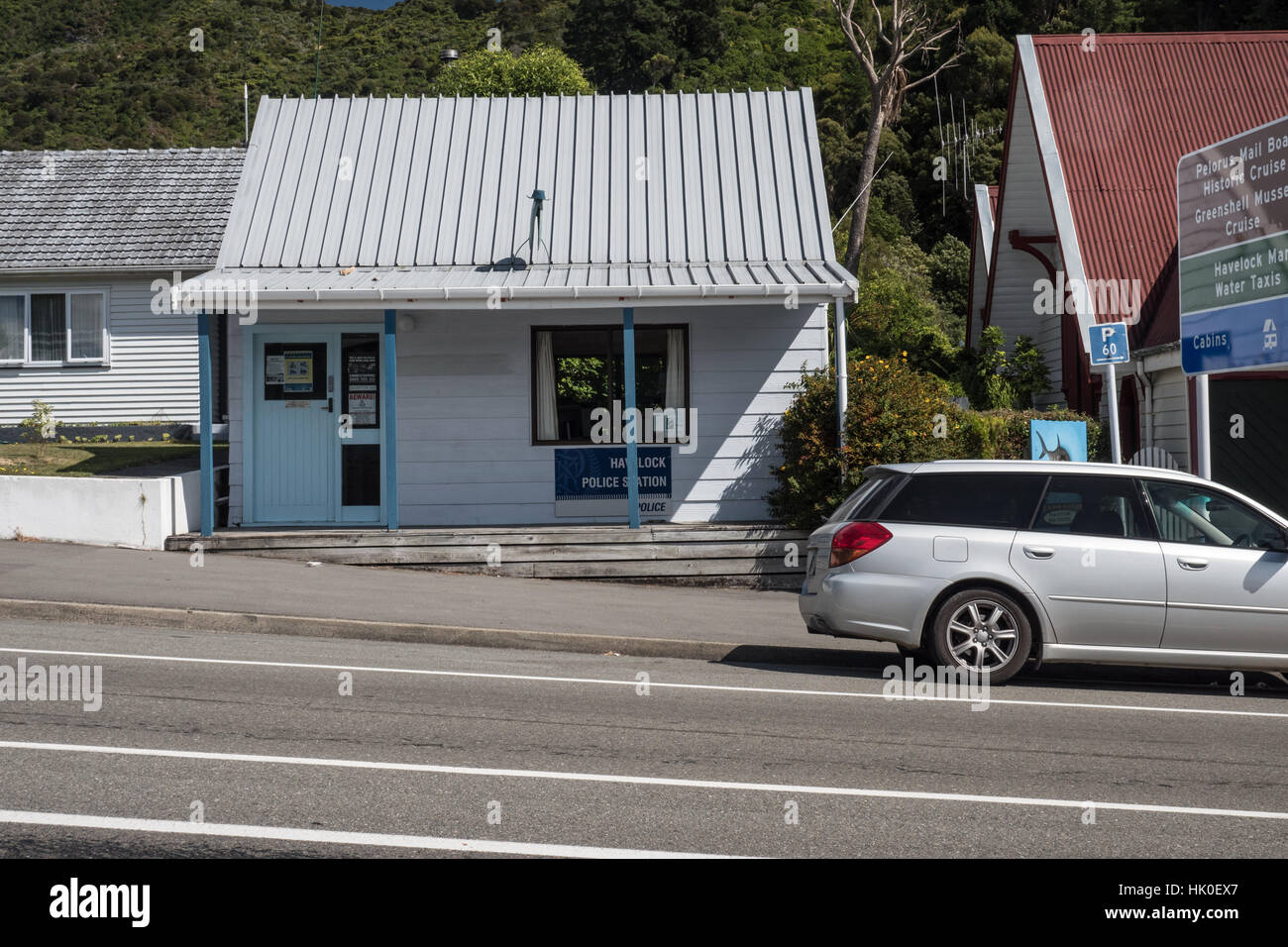 Havelock Police Station, South Island, New Zealand Stock Photo - Alamy