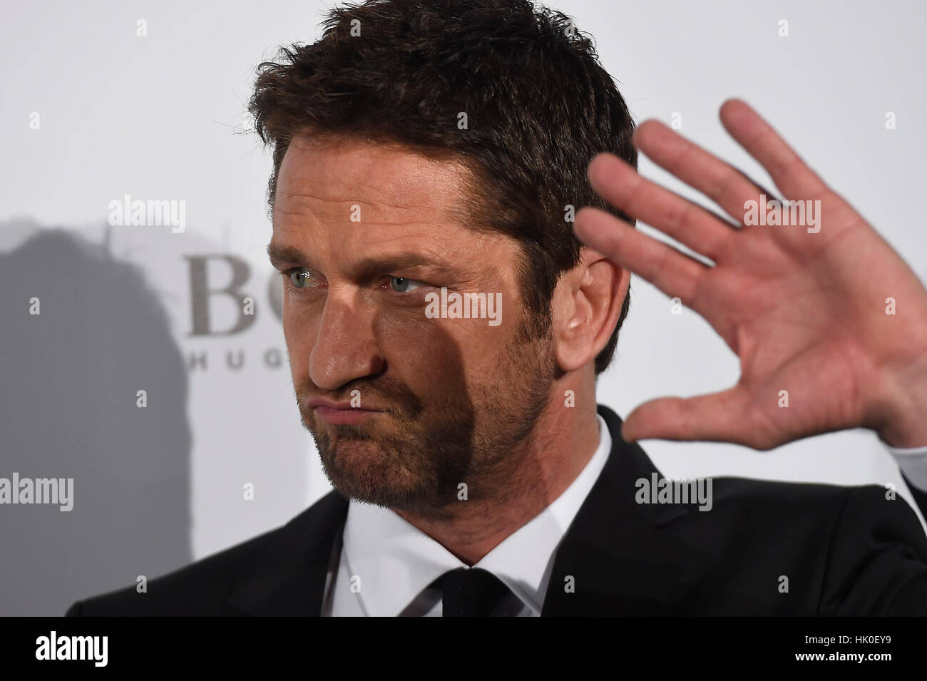 Actor Gerard Butler during a party of firm Hugo Boss in Madrid, on ...