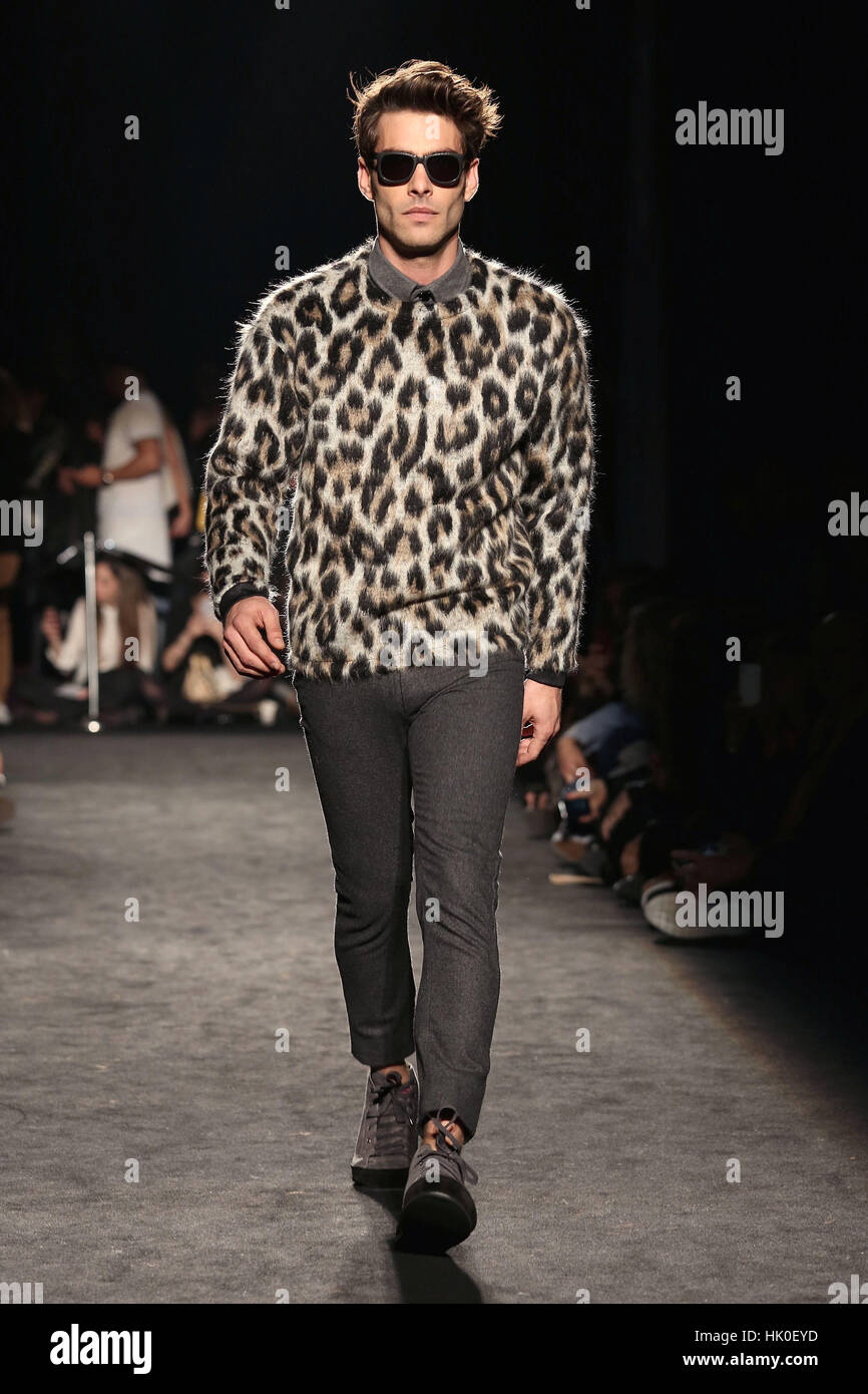 Model Jon Kortajarena wears a creation from Custo Barcelona during the ...