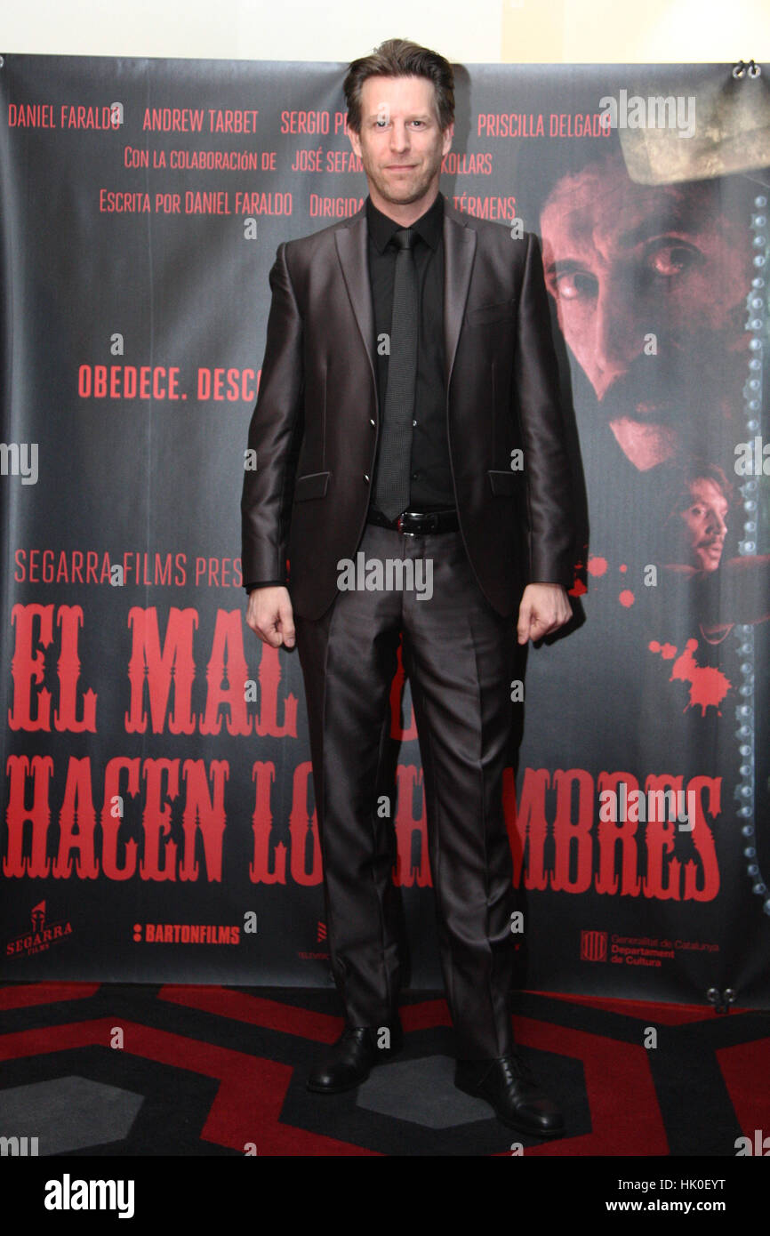 Actor Andrew Tarbet during the premiere of the movie "The evil that men ...