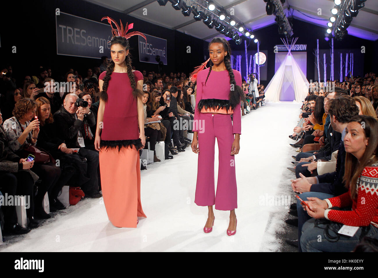 Model wears a creation from at David Christian fashion collection ...