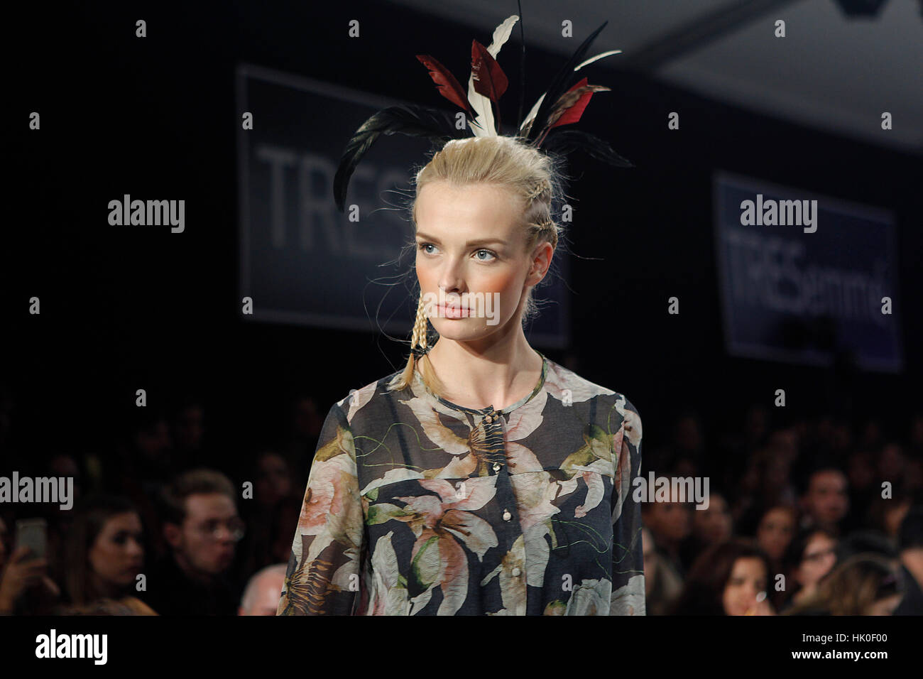Model wears a creation from at David Christian fashion collection ...