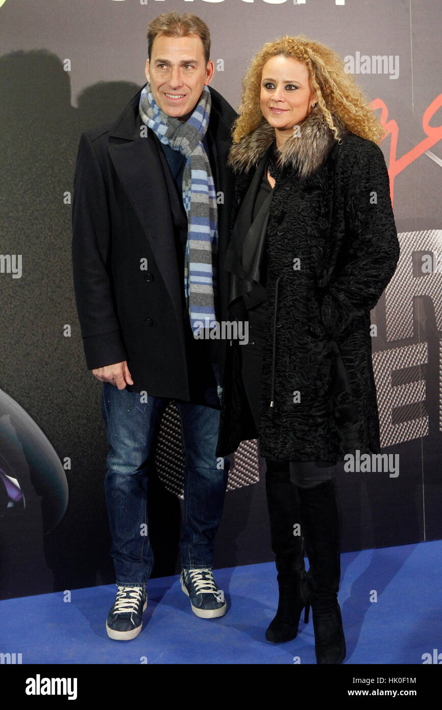 Former player Rafael Martin Vazquez and wife during the premiere of the ...