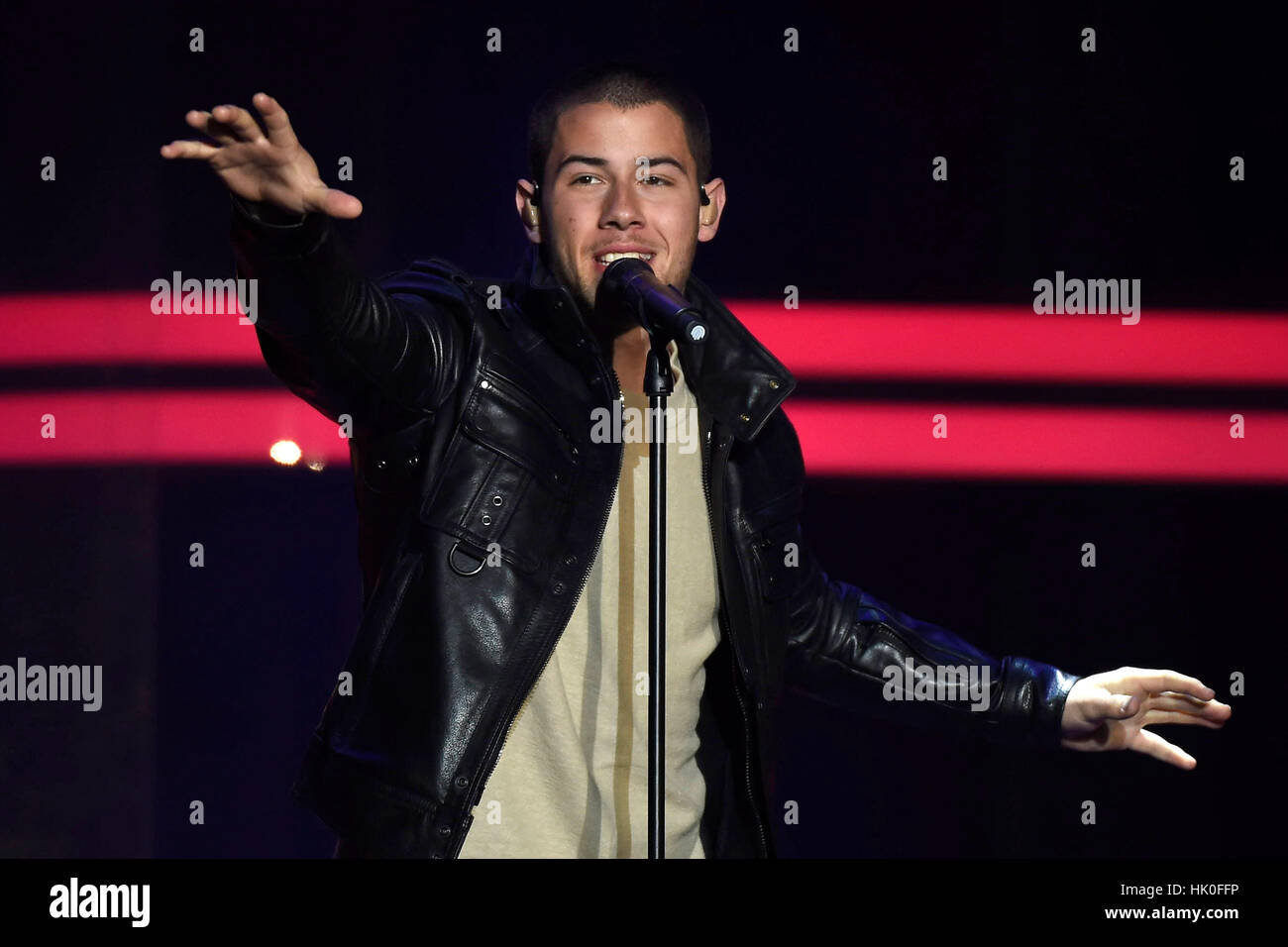 Singer Nick Jonas during the Primavera Pop concert to the 50th ...