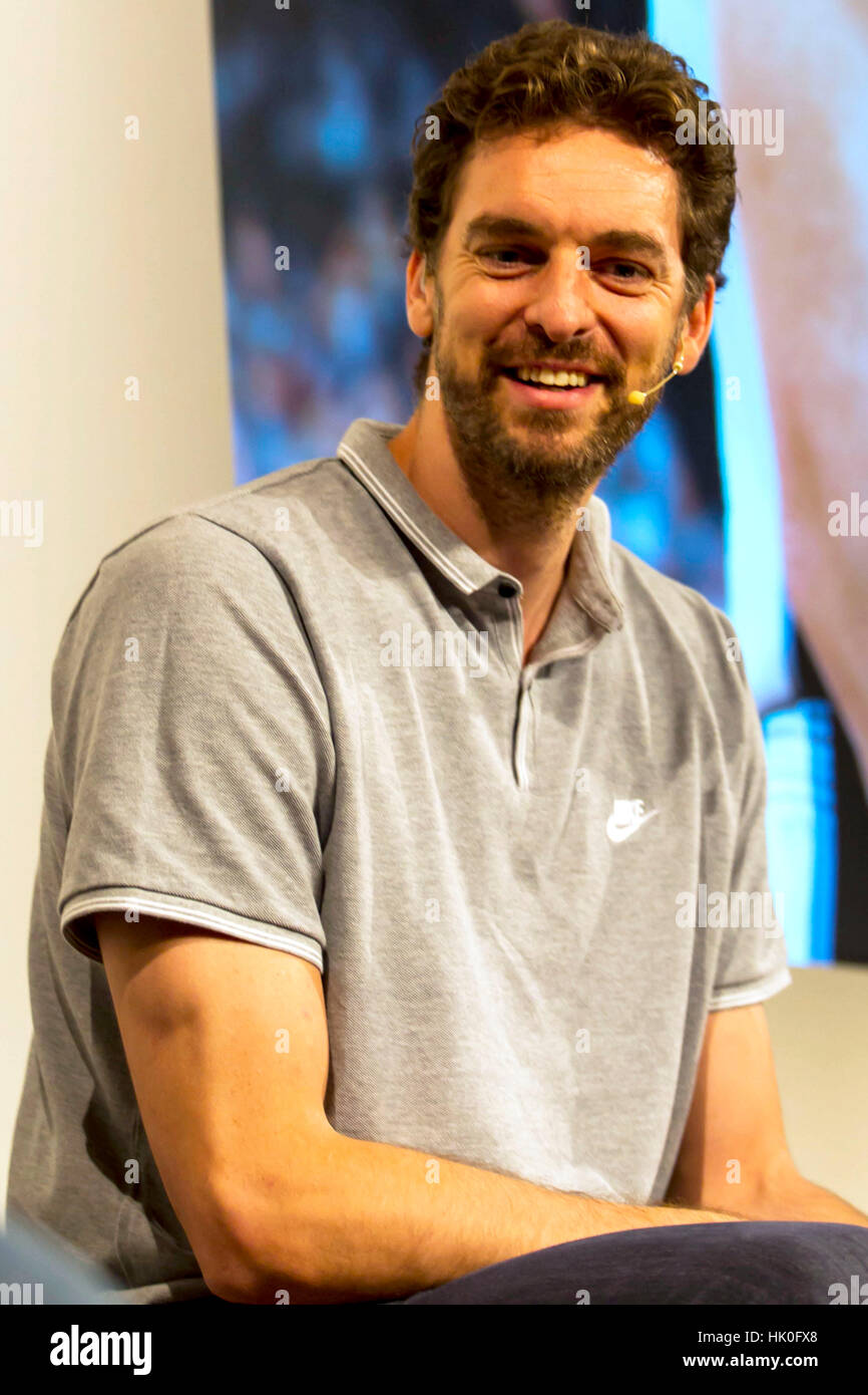 The basketball player Pau Gasol in the presentation of the cover at new ...