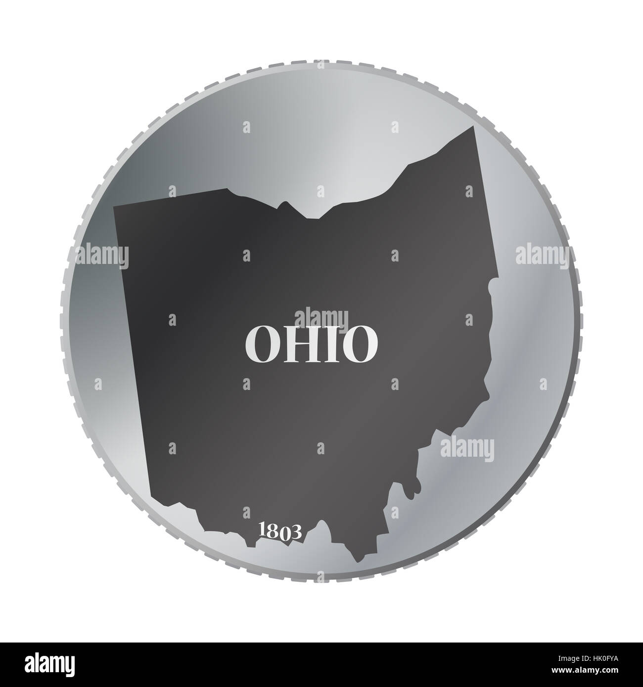 Outline of the state of ohio hi-res stock photography and images - Alamy