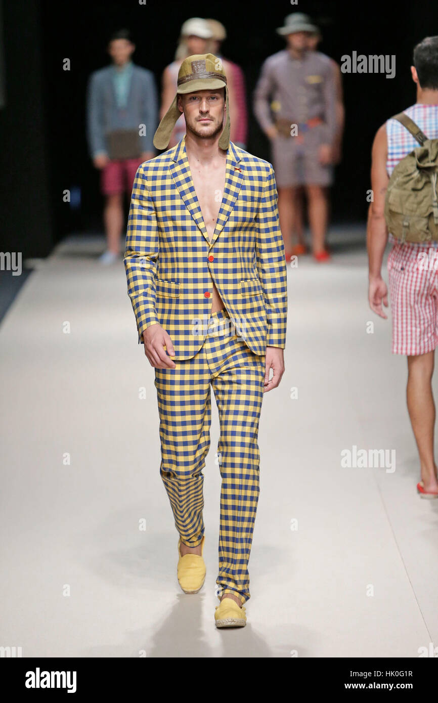 Models during presentation of the new collection of firm " Felix Ramiro ...