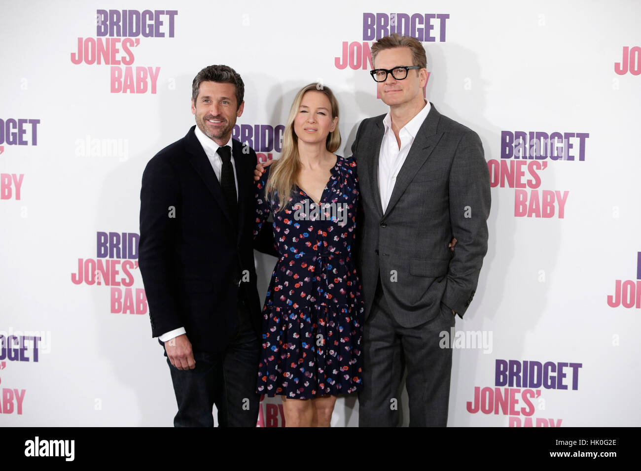 Actors Patrick Dempsey, Renee Zellweger and Colin Firth during a ...