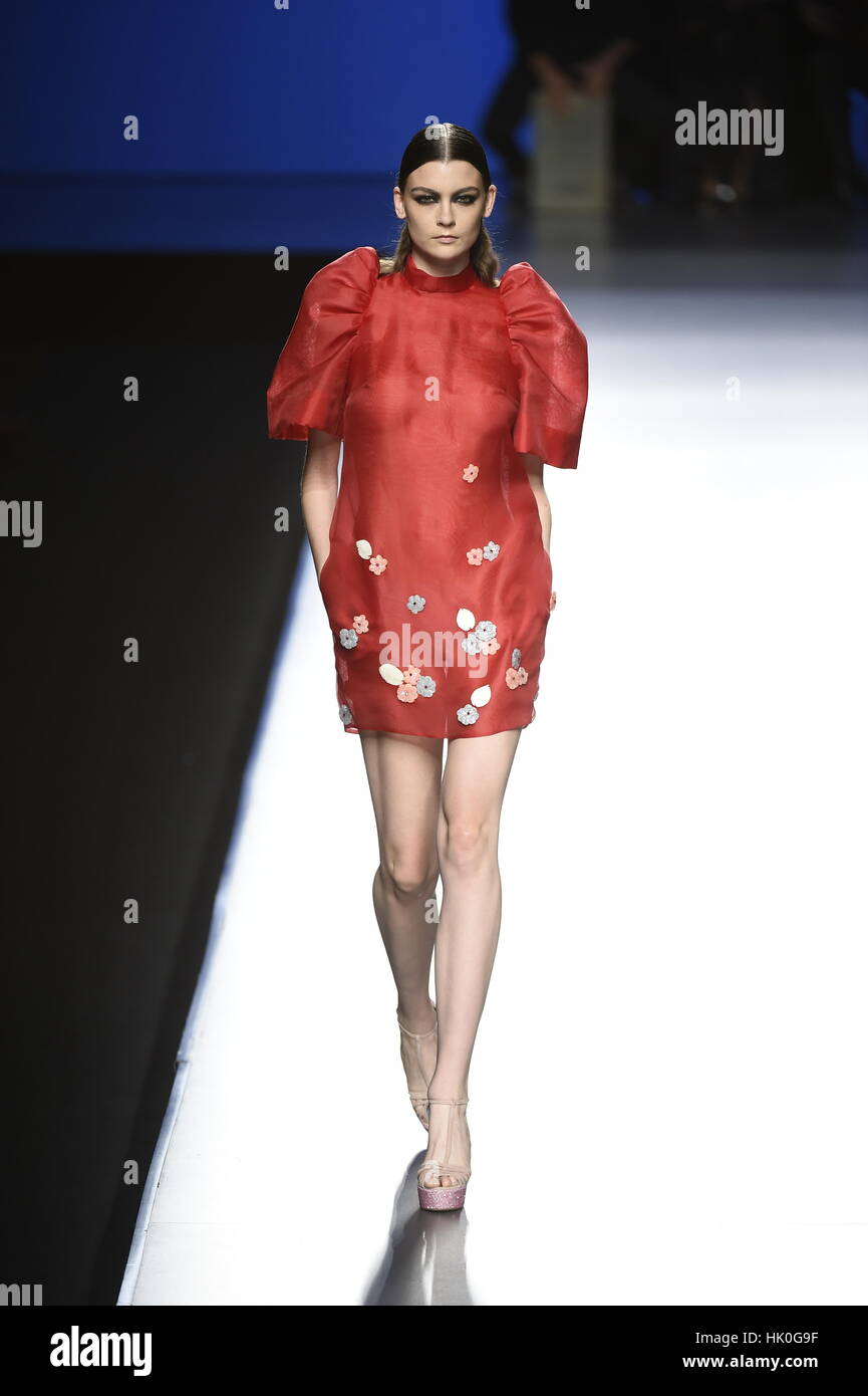 A model wears at collection runway a creation from The 2nd Skin Co ...