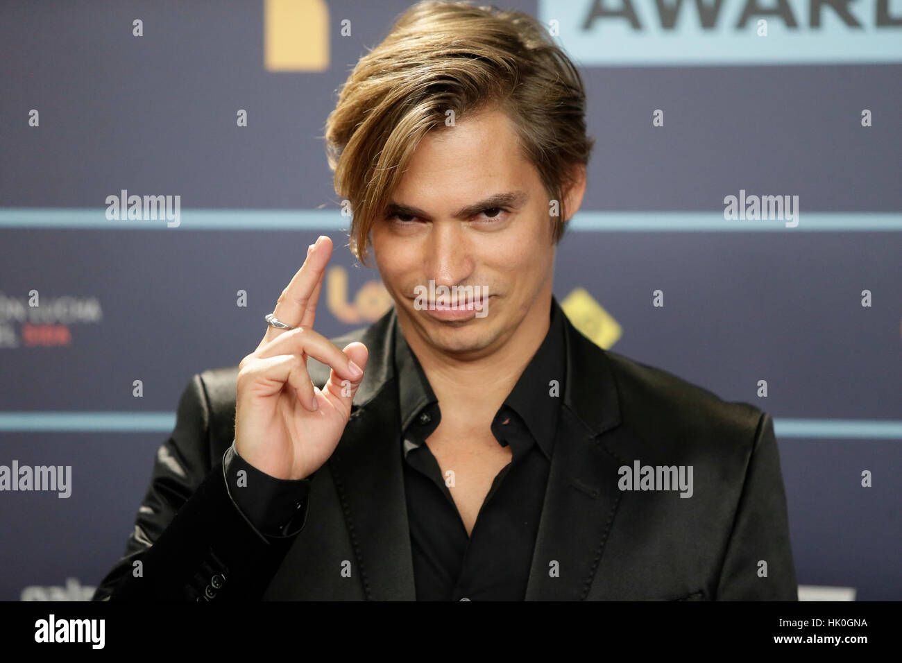 Singer Carlos Baute during dinner nominated the top 40 in Madrid on ...