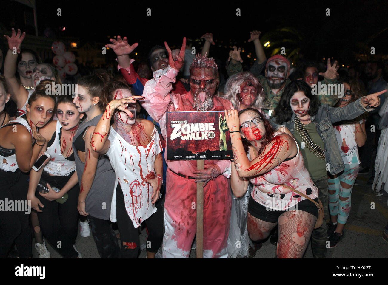 Zombie Walk during 49 Festival Internacional de Cinema Fantastic de ...