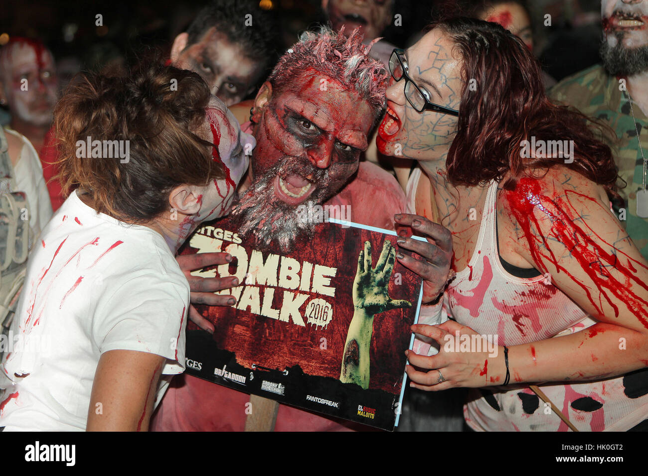 Zombie Walk during 49 Festival Internacional de Cinema Fantastic de ...