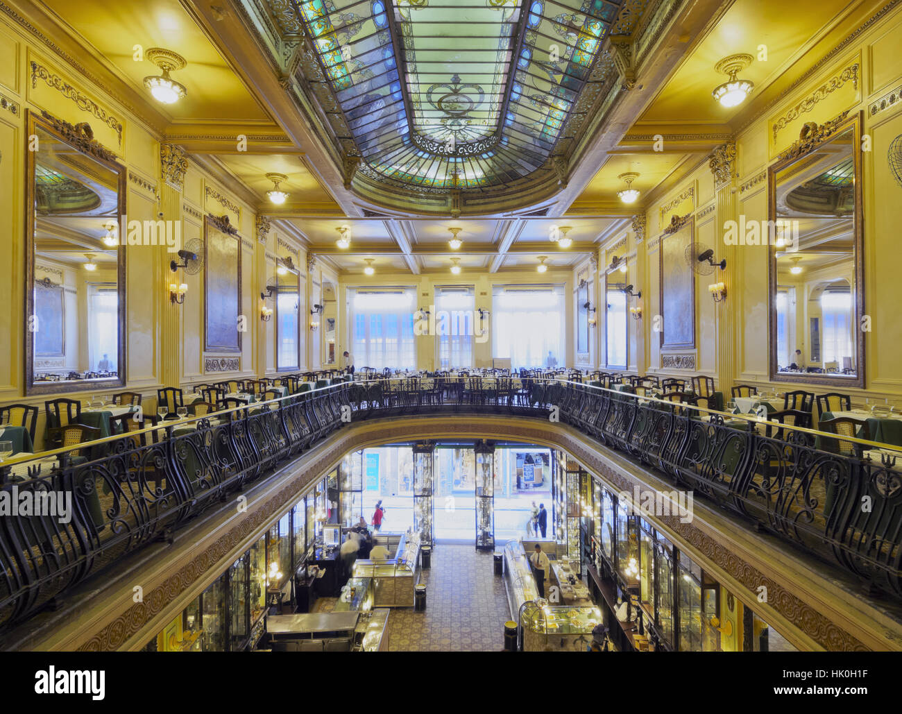 Interior view of the Confeitaria Colombo, Rio de Janeiro, Brazil, South ...